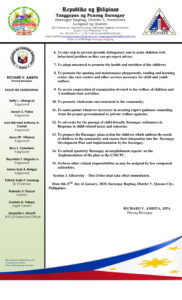 Executive Order – Barangaybagbag