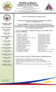 Executive Order – Barangaybagbag